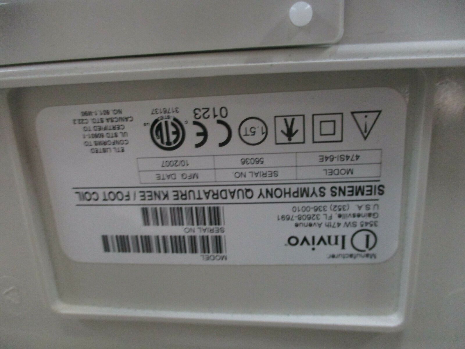 INVIVO Symphony Quadrature Knee/Foot Coil 474SI-64 | LabX.com