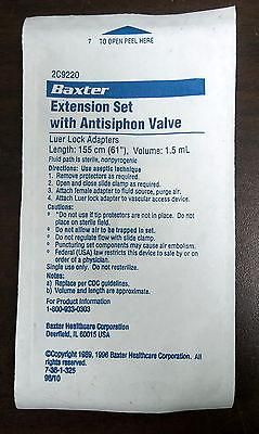 Baxter 2C9220 Extension Set with Antisiphon Valve (Lot of 7) | LabX.com