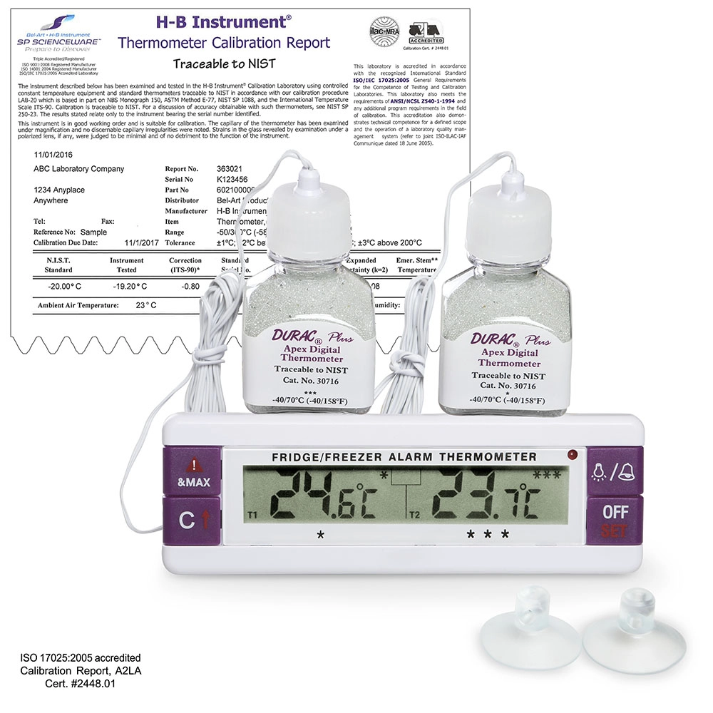 Frio Temp Calibrated Dual Zone Electronic Verification Thermometer;-40 ...