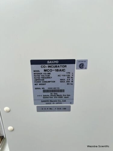 SANYO SCIENTIFIC MCO-18AIC CO2 DOUBLE STACKED LABO | LabX.com