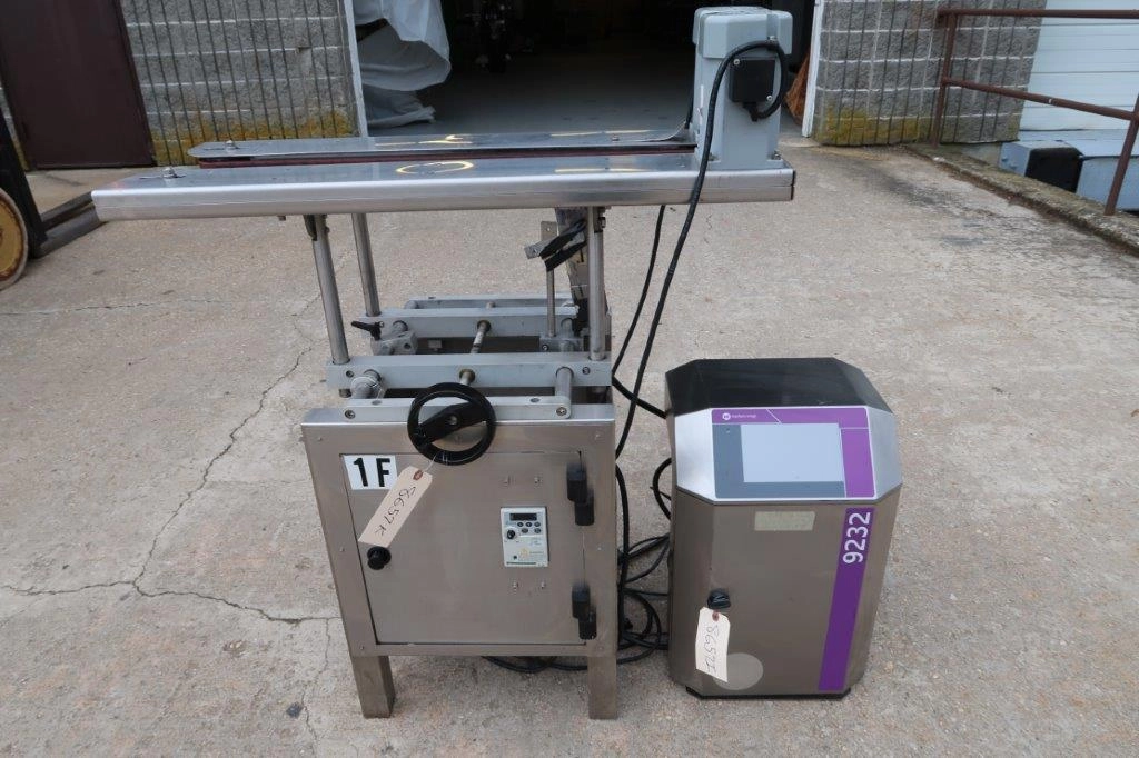 Bottomless Conveyor/Gap Transporter with Markem Imaje Coder, Stainless ...