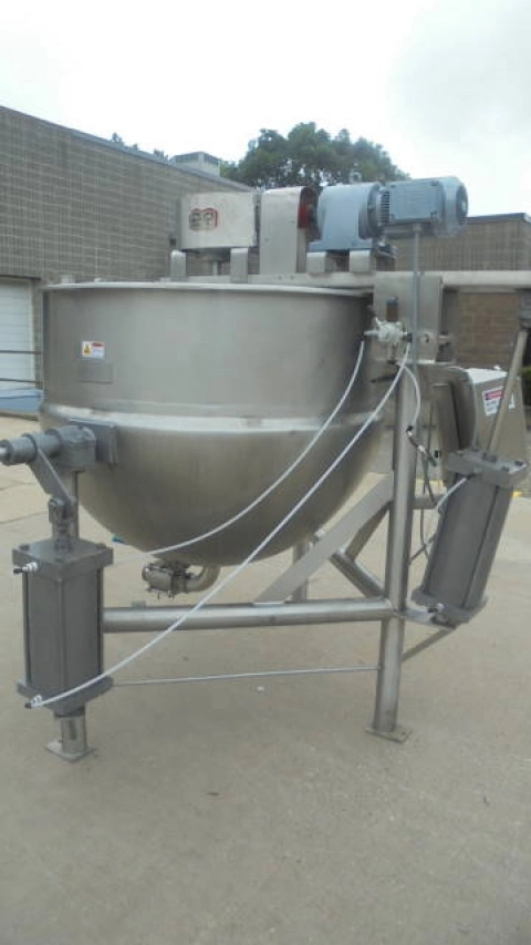 300 Gallon Lee Stainless Jacketed Double Motion Tilt Kettle, Scraped ...