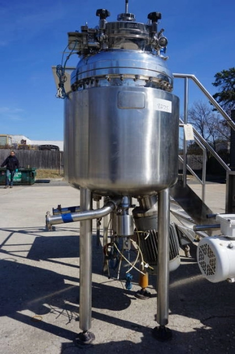 Krieger 125 Liter 316 Stainless Steel Jacketed Pressure Vessel, Bottom ...