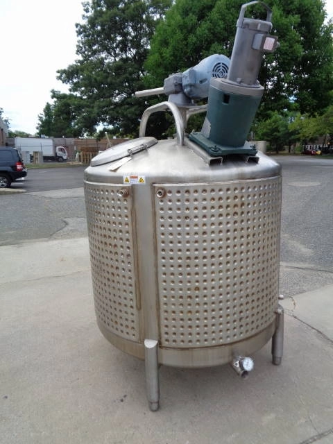500 Gallon DCI 316 Dimpled Jacketed Stainless Steel Mix Tank | LabX.com