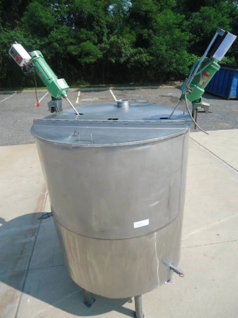 500 Gallon Stainless Steel Vertical Mix Tank With Hemispherical ...