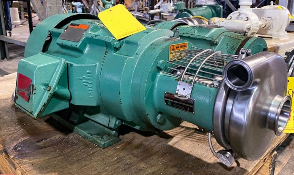 Triclover (Tri-Flo) 15 HP Sanitary Centrifugal Pump 2.5" x 1.5". Model ...