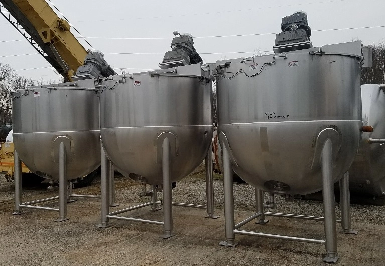 1000 Gallon LEE Double Motion Jacketed Mix Kettles. Model 1000D9MS ...