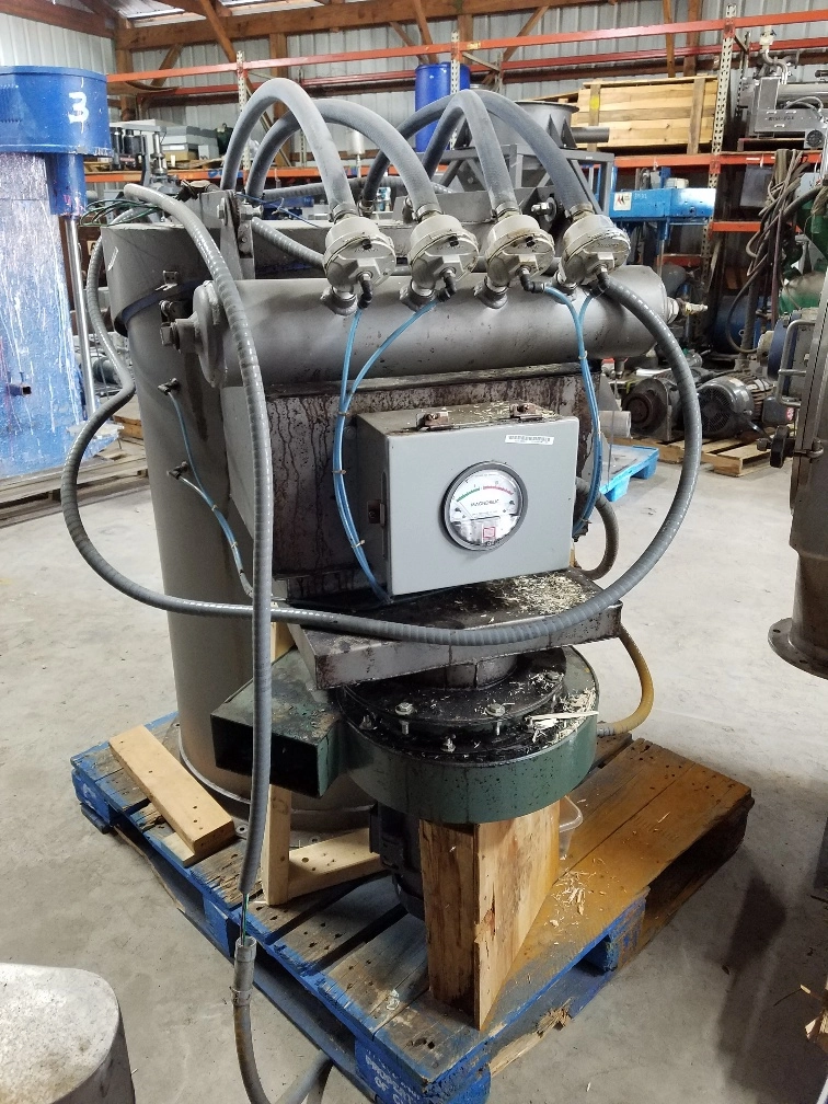 Reverse Pulse Jet Dust Collector with Hopper receiver with live bottom ...