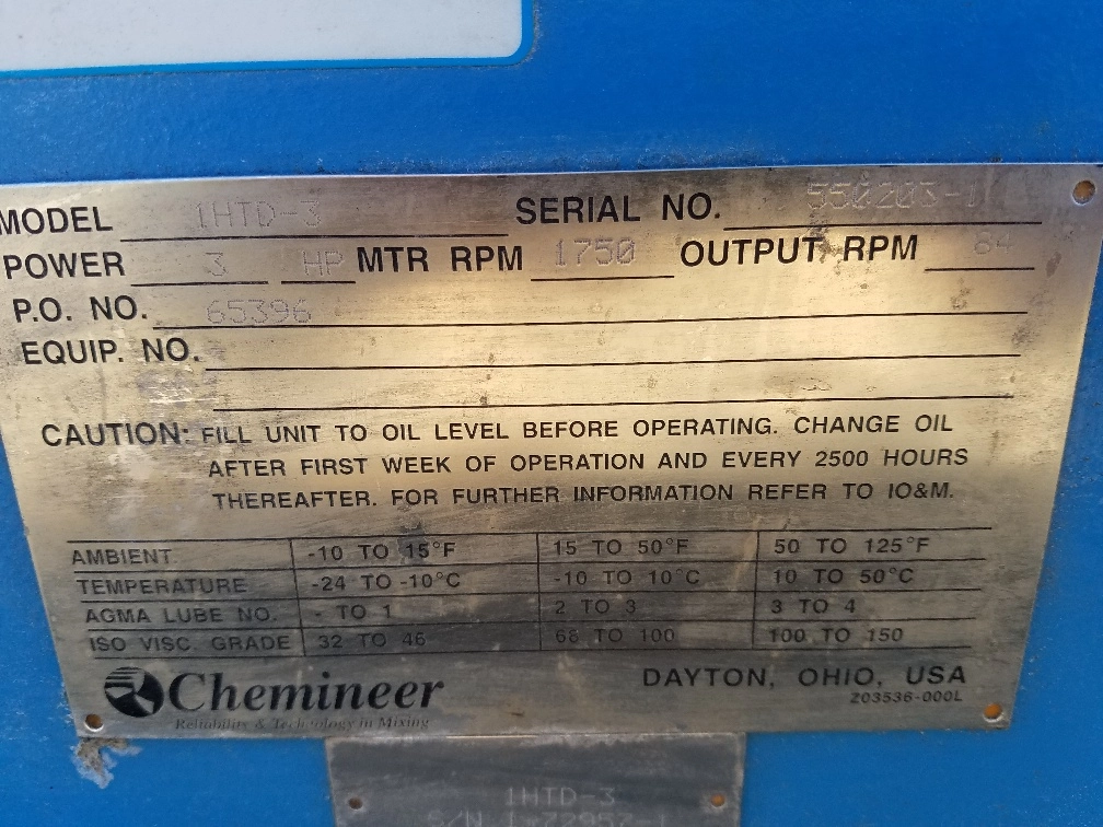 used Chemineer 3 HP Agitator/Mixer drives | LabX.com