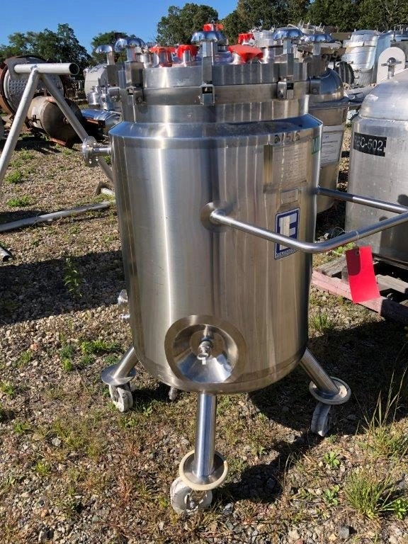 70 Gallon Stainless Steel Jacketed Pressure Vessel, 45/FV Internal, 90 ...