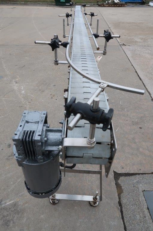 4.5 In. X 16 Ft. Long Motorized Bottle Conveyor, Stainless Steel Frame | LabX.com