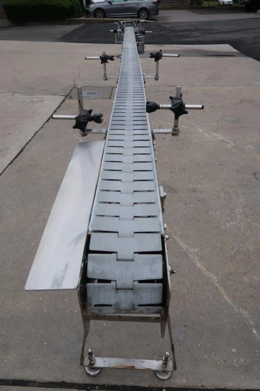 4.5 In. X 16 Ft. Long Motorized Bottle Conveyor, Stainless Steel Frame | LabX.com