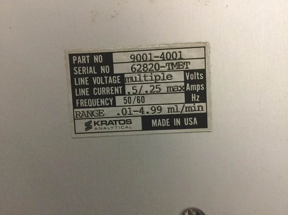 Kratos Spectroflow 400 HPLC Solvent Delivery System | LabX.com