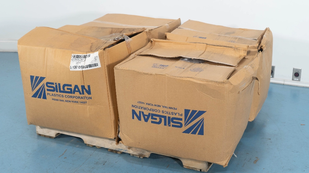 Silgan Plastics 2 oz. White Plastic Bottles - 4 Boxes | LabX.com