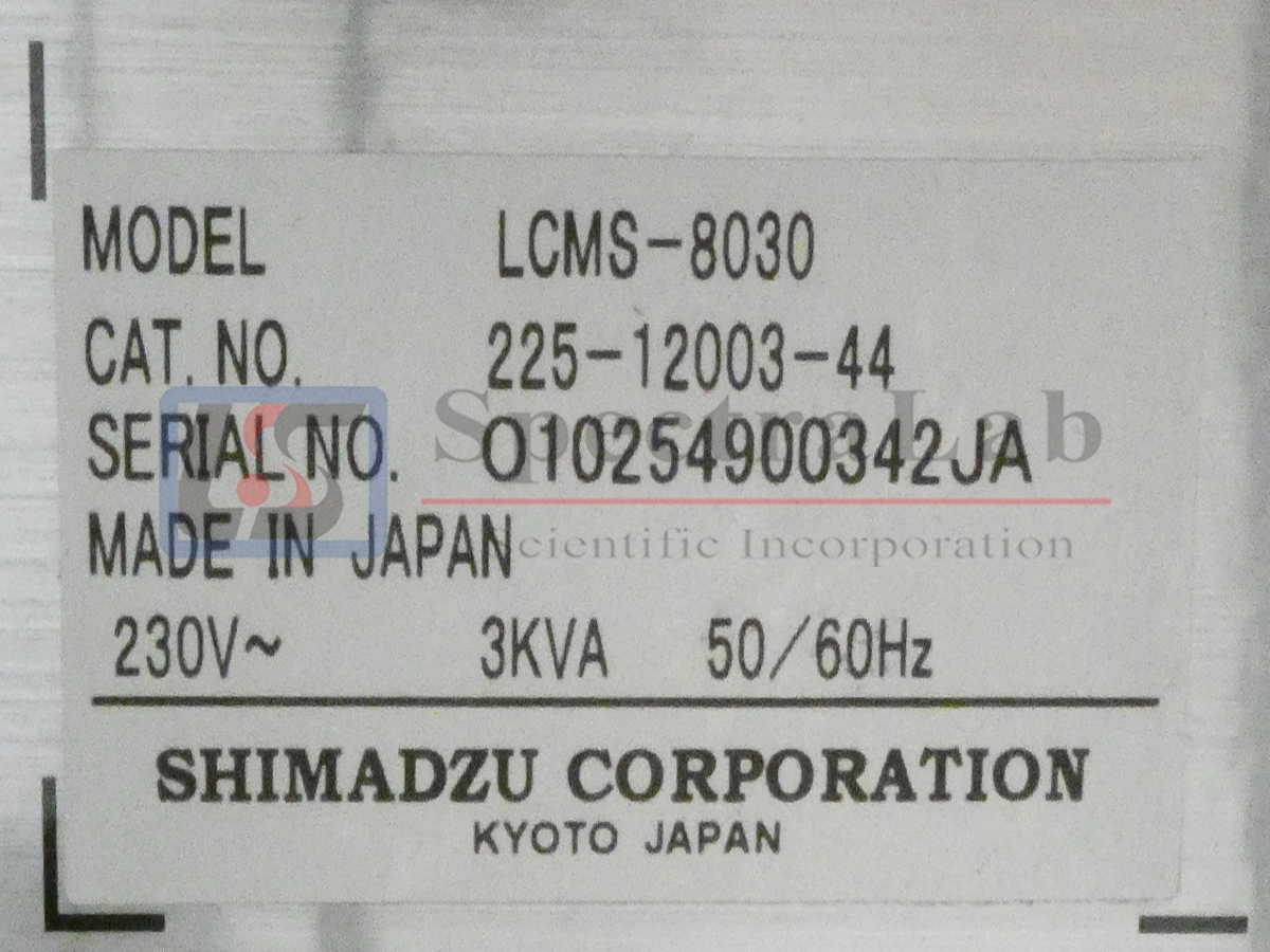 Shimadzu LCMS-8030 Triple Quadruple LC/MS/MS System | LabX.com