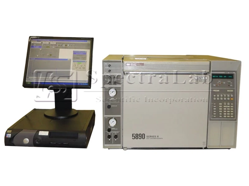 HP 5890 II GC with Single FID & TCD, Single Split Inlet & Packed Inlet ...