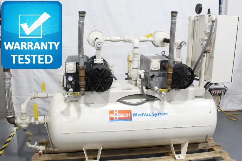 Busch MedVac 130CFM/120Gal Medical Laboratory Vacuum System w/ two ...