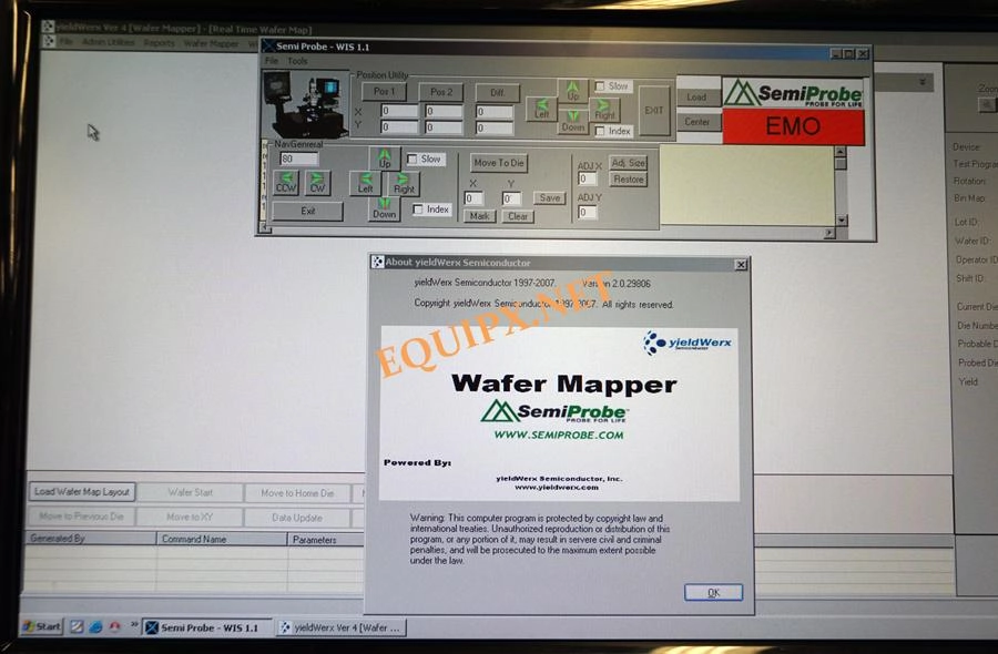 Semiprobe Diced wafer Inspection system with wafer mapping software ...