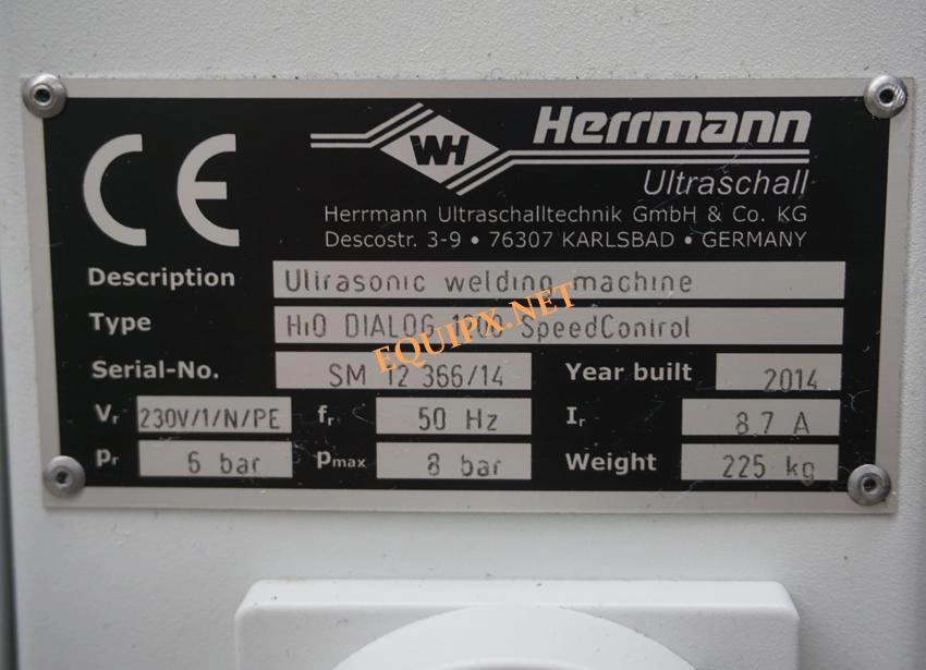 Hermann Ultrasonics HiQ dialog 1200 speed control ultrasonic welder ...