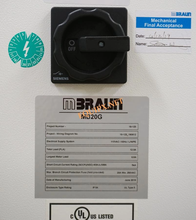 mbraun MB20G Inert Gas purifier with single reactor column (2019) (4216) | LabX.com