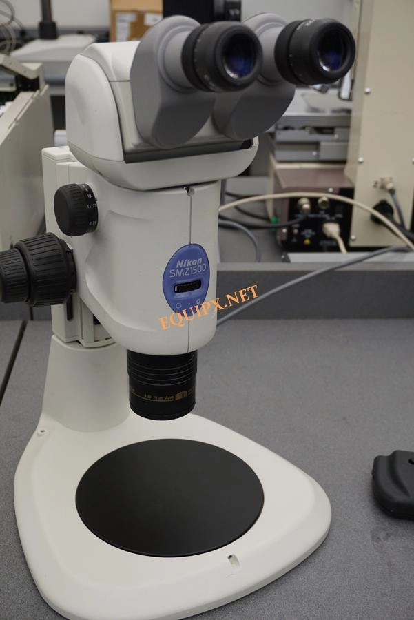 Nikon SMZ1500 stereozoom with tilting ergo-head and fiber ring ...
