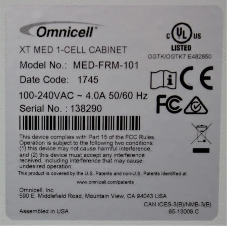 Omnicell XT Automated Medication Dispensing System Drug Storage Cabinet ...