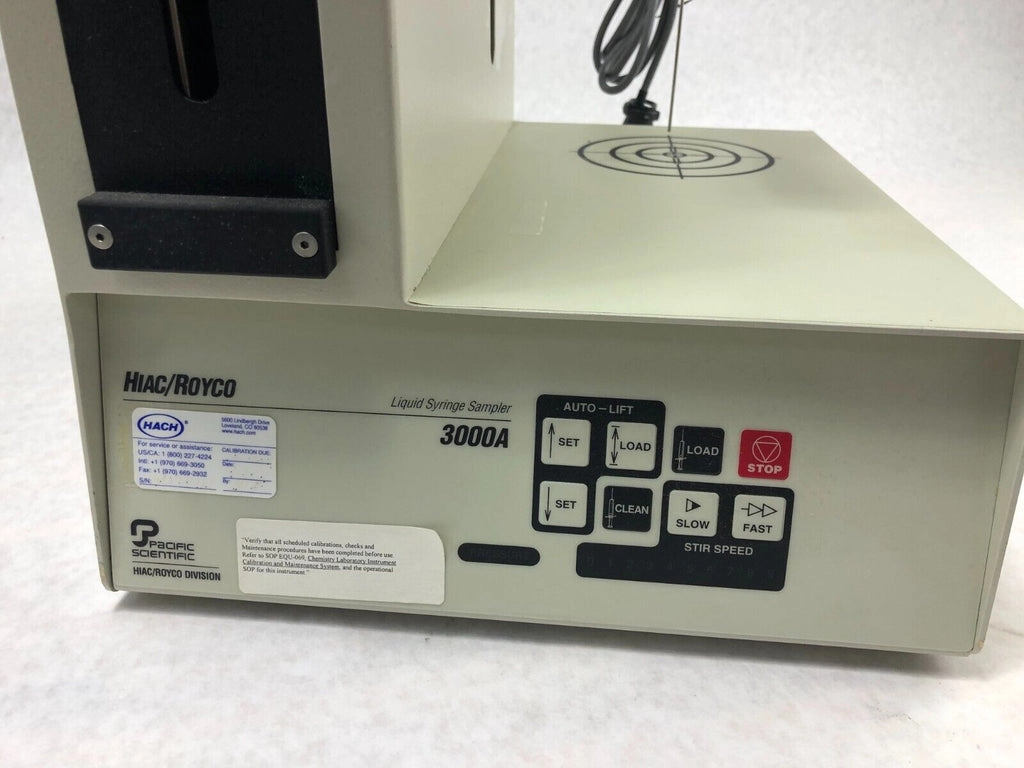 Pacific Scientific Hach HIAC Royco 3000A w/ Hiac HR-LD150 Sensor | LabX.com