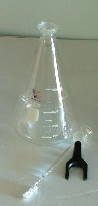 SCHONIGER COMBUSTION FLASKS CONSISTING OF 2000 ML ERLENMEYER FLASK WITH ...