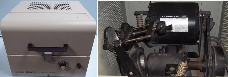 SPEX 8000 MIXER MILL, MODEL: 8000, NO: 93093, POWER: 115 VOLTS, AMPS: 10, HERTZ: 50/60, PHASE: 1 ...