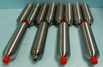 SWAGELOK SAMPLE CYLINDER 300 ML PRESSURE BOMB DOT-3E1800 316L-HDF4-300 ...