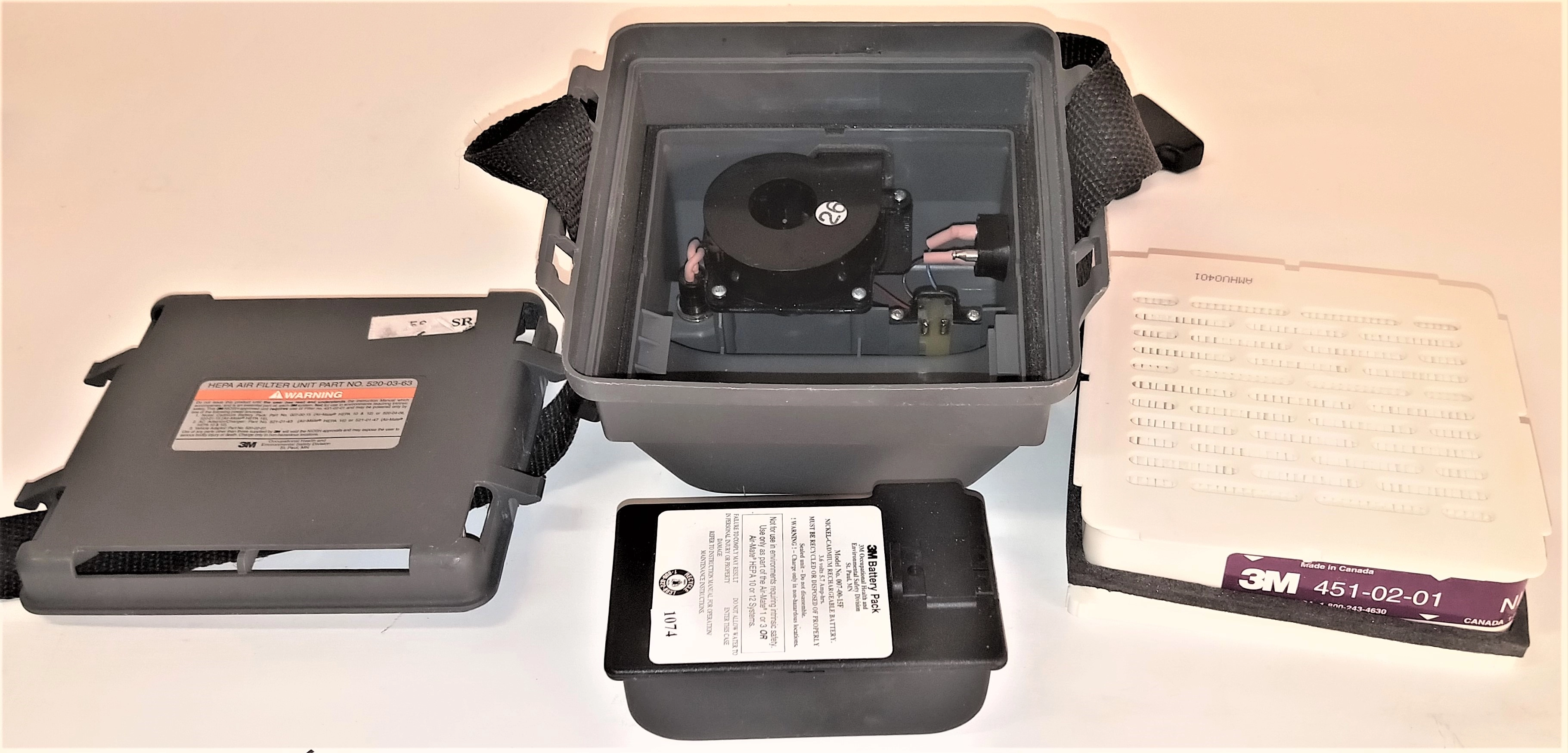 3M Air-Mate HEPA Respirator (PAPR) Unit with Head Cover (Large Size ...