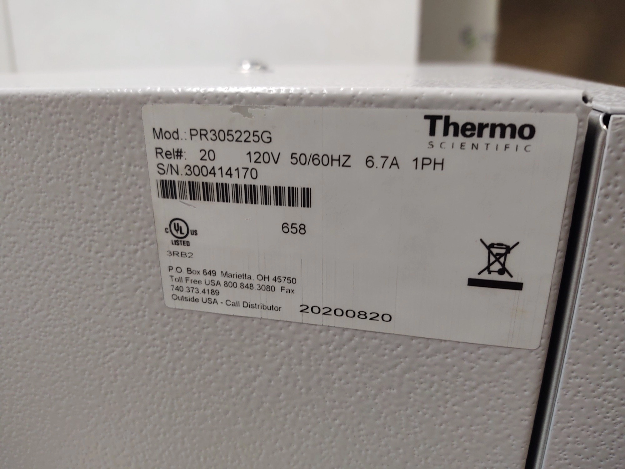 Thermo Scientific Precision Compact Laboratory Oven Model 658 PR305225G ...