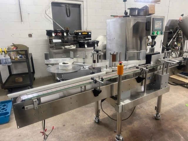 CVC 302C Inline Pressure Sensitive Wrap Around Bottle Labeler | LabX.com