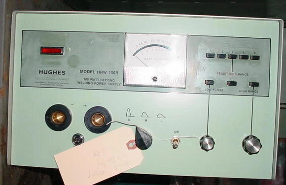 Hughes HRW-100B capacitor discharge welding supply, 100 watt seconds ...