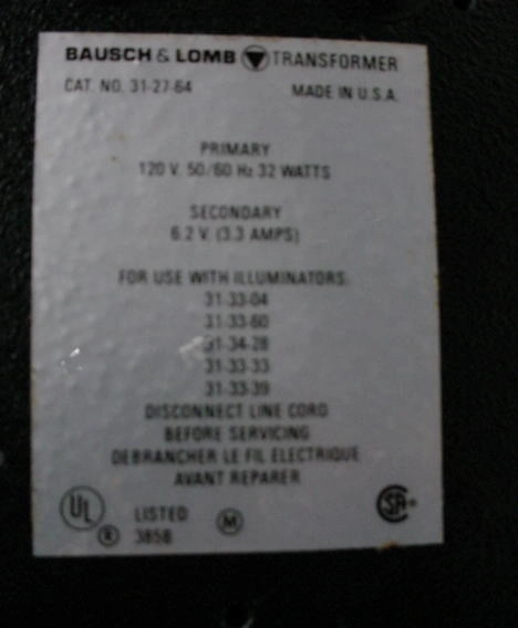 Bausch and Lomb MicroZoom II long working distance microscope mounted ...