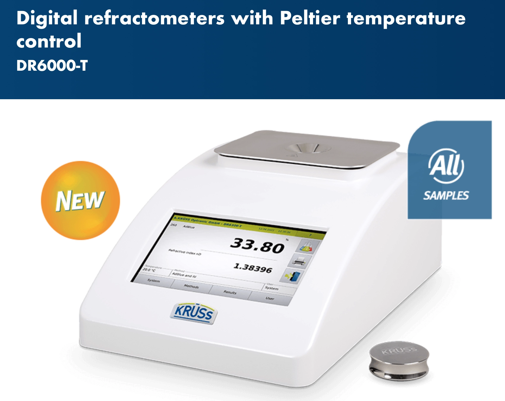 Kruss DR6000-T KRUSS Digital Lab Refractometers Kruess Digital Lab ...