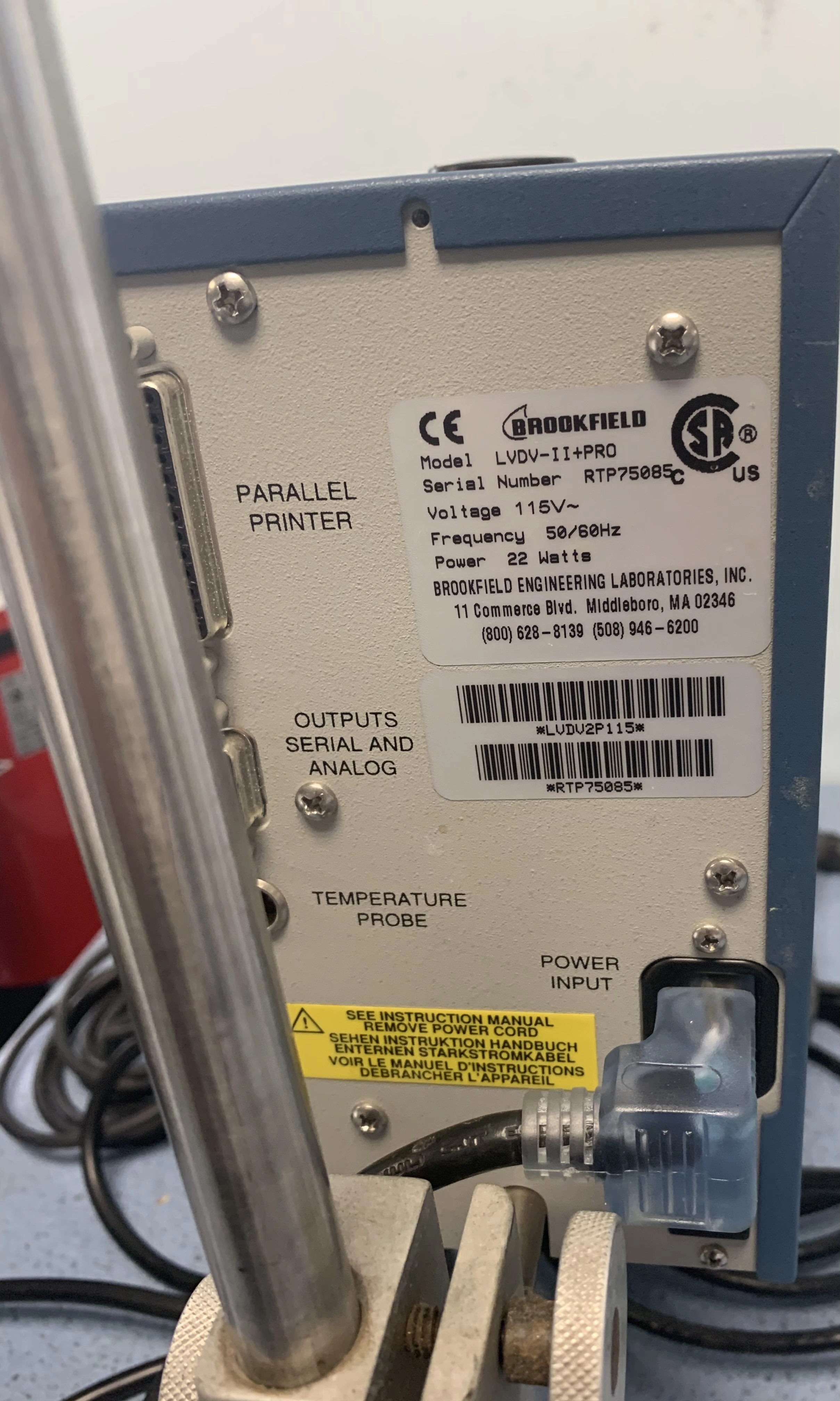 Brookfield DV- II+ Pro Viscometer Brookfield LVDV-II+Pro used nice ...