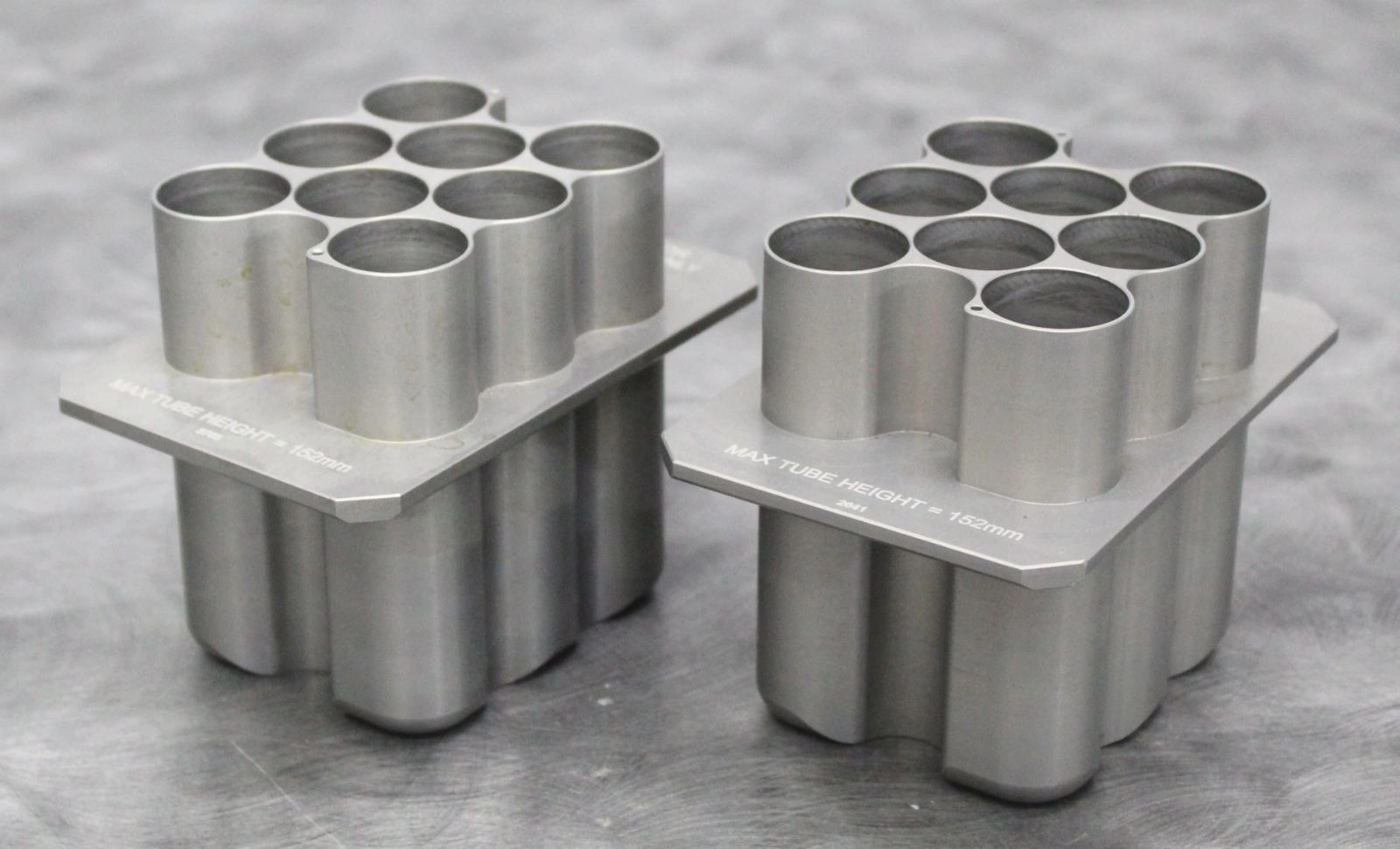 x2 Genevac HT4 Max Mass Series II-1200g 8x25mL Two-Part Sample Tube ...