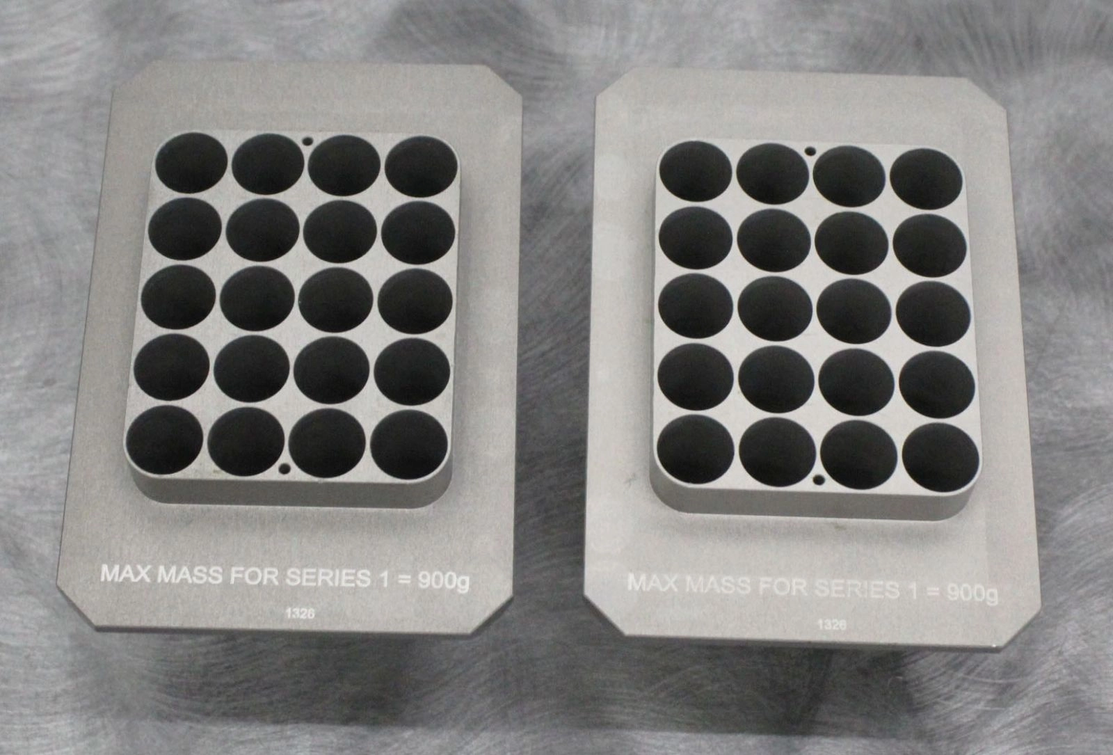 x2 Genevac HT4 Max Mass Series 1=900g 20x5-7mL 2-Part Sample Tube ...