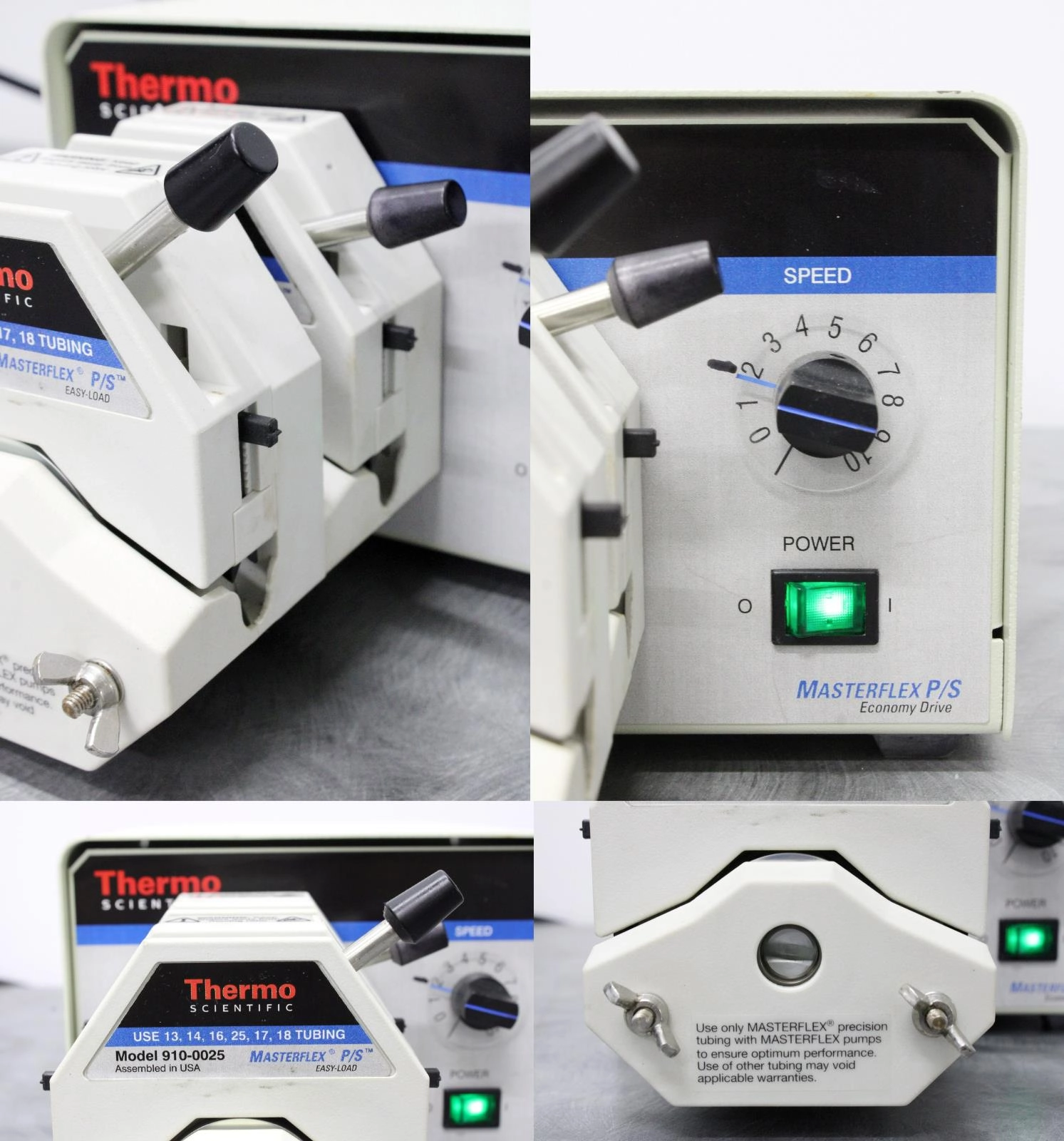 Thermo Scientific MasterFlex P/S 850-1290 Pump Drive w dual 910-0025 ...