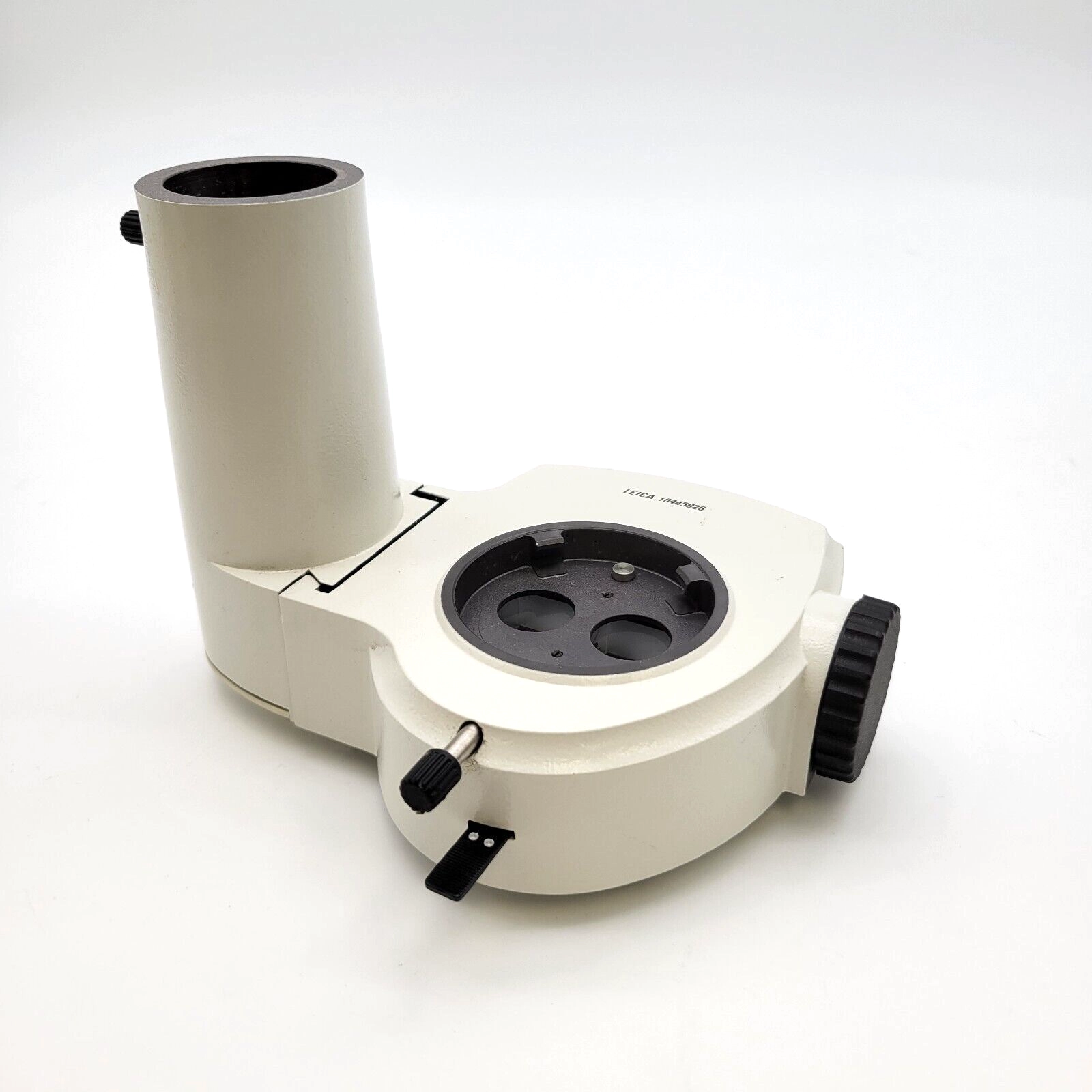 Leica Stereo Microscope Dual Camera Port 10445926 & Phototube 10445931 ...