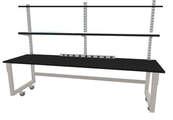 Laboratory wall shelving package | 3 foot long with (3) 12" deep ...