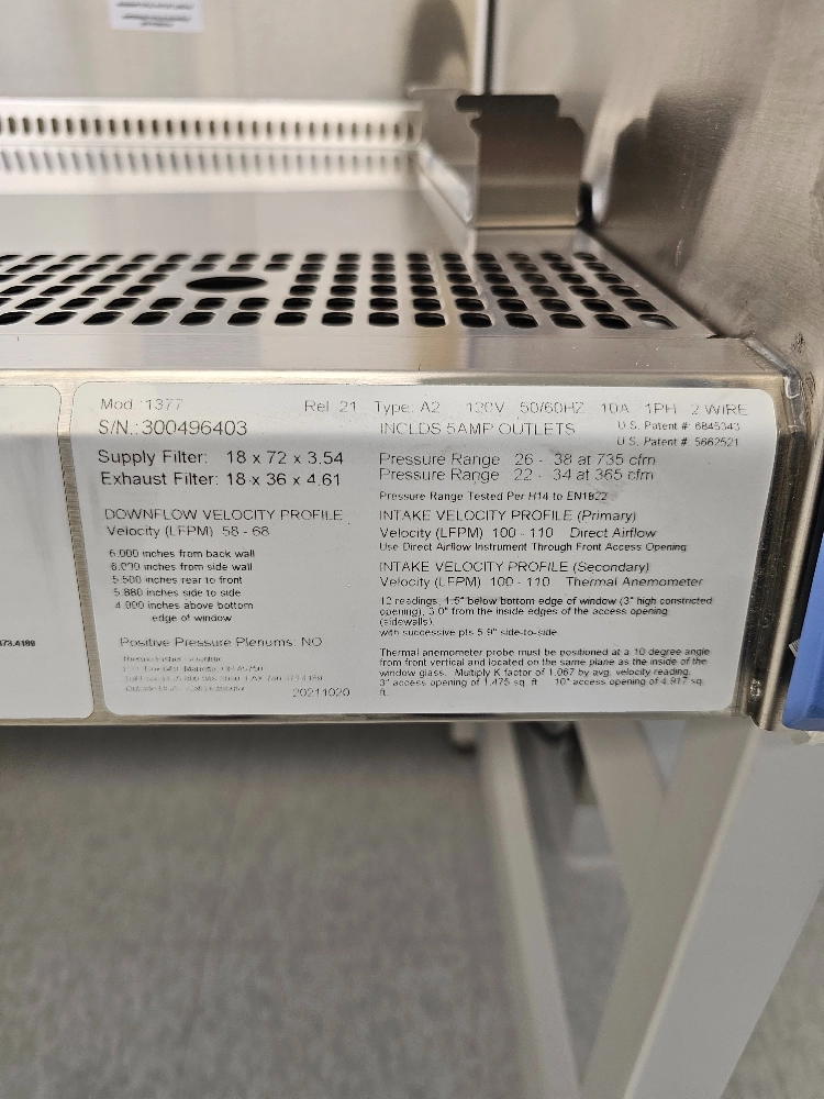 Thermo 1300 Series A2 6' Biosafety Cabinet | LabX.com