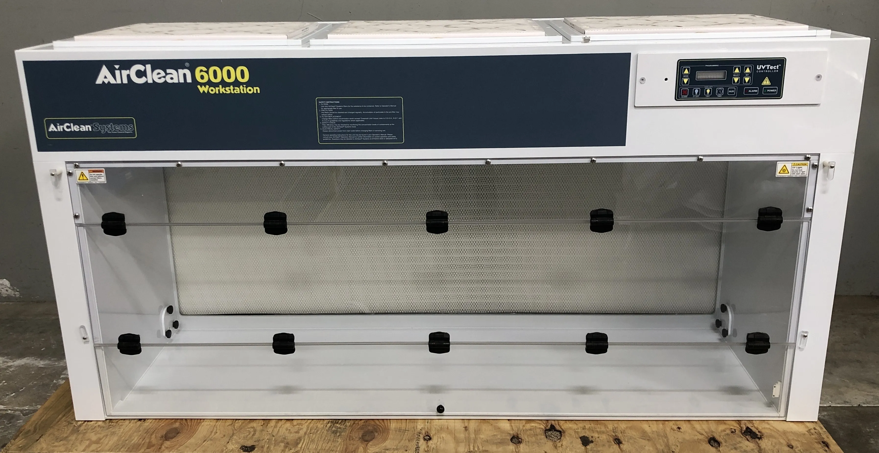 AirClean 6000 72" Workstation AC6000HLFUV Horizontal Laminar Flow Clean ...