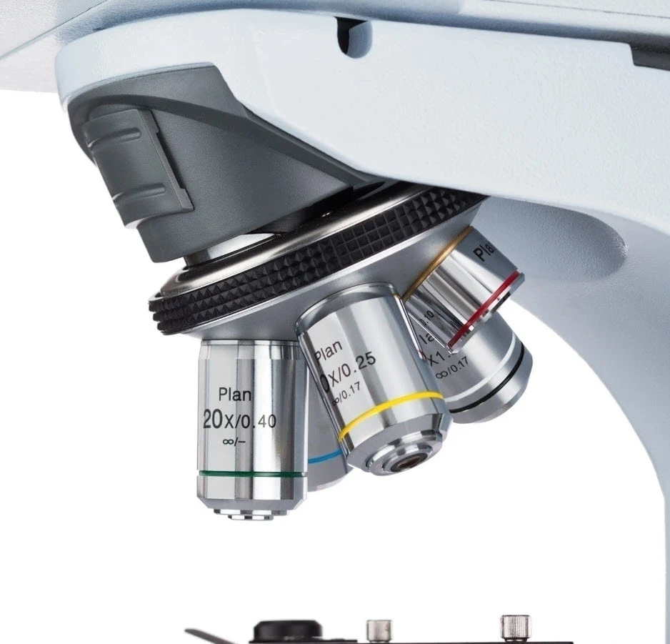 AmScope 40X-600X Upright Trinocular Fluorescence Microscope w/Rotating ...