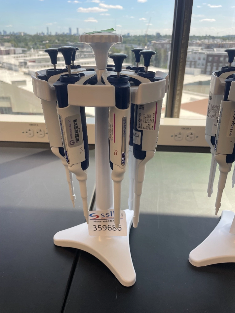 Rainin Pipet-Lite XLS Single Channel Pipettes - Quantity 7 w/ Stand ...