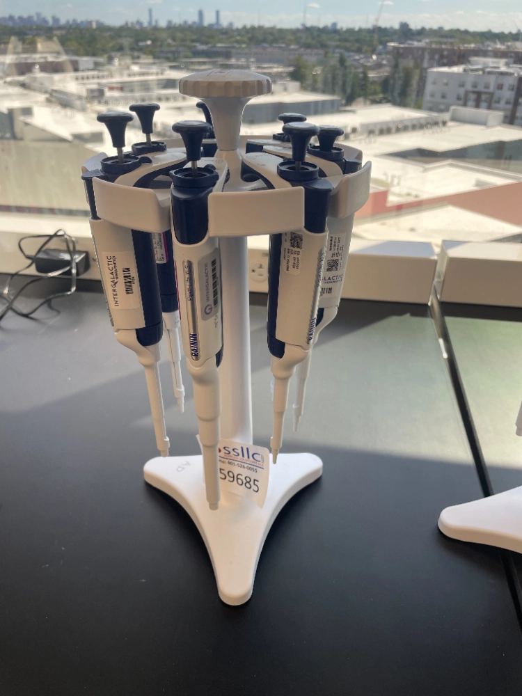 Rainin Pipet-Lite XLS Single Channel Pipettes - Quantity 7 w/ Stand ...