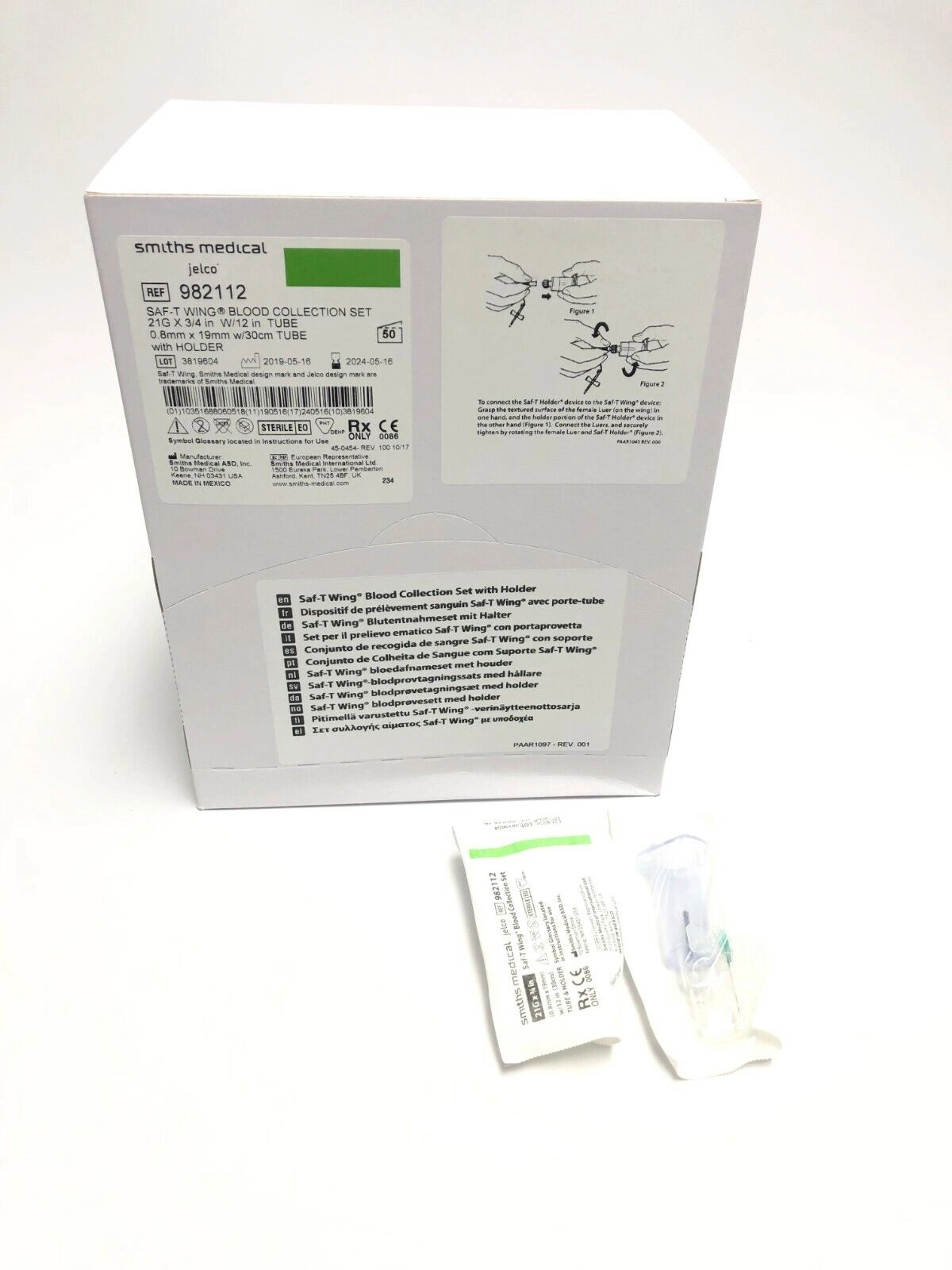21G Saf-T Wing Blood Collection Set by Smith Medic | LabX.com