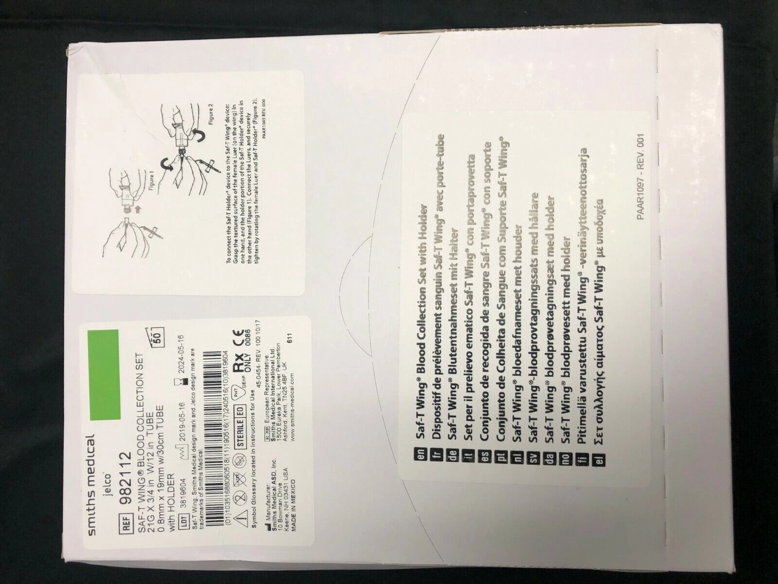 21G Saf-T Wing Blood Collection Set by Smith Medic | LabX.com