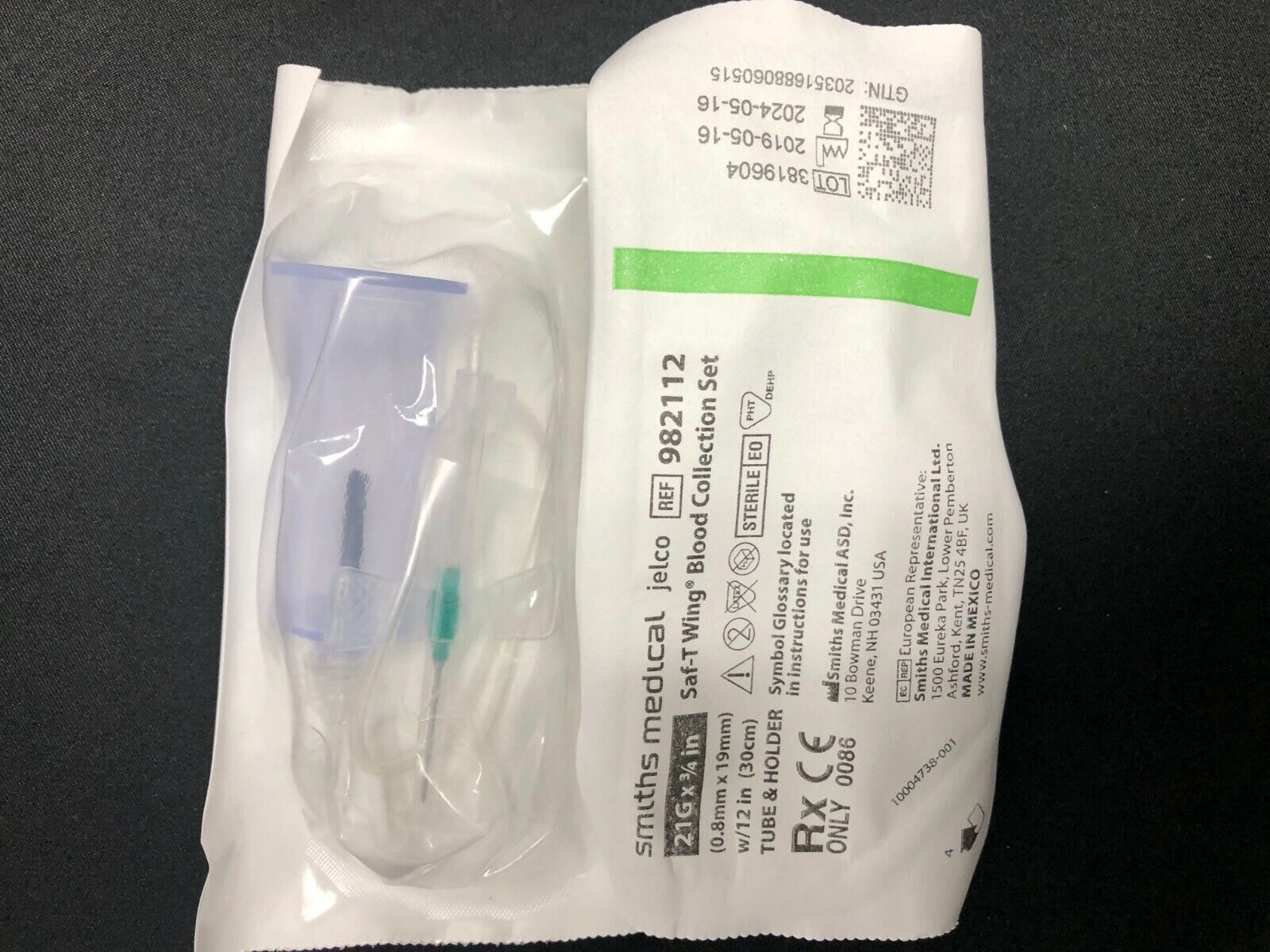 21G Saf-T Wing Blood Collection Set by Smith Medic | LabX.com